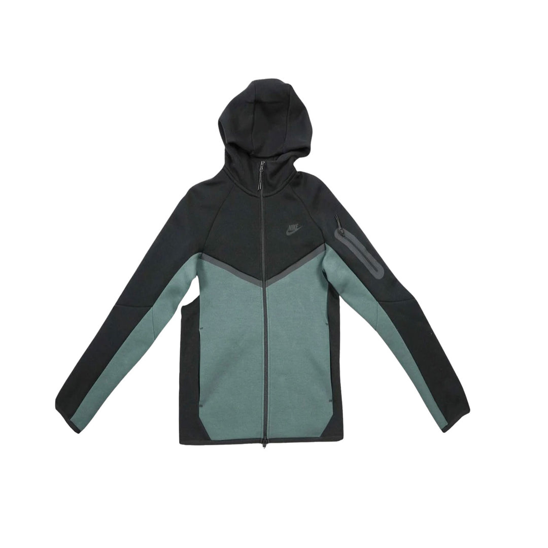 Nike Tech Full-Zip Fleece Windrunner Hoodie (Black/vintage Green ...